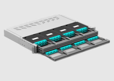 China 16F MPO-LC HD Patch Panel 1U 96 Cores Fiber Optic Cassette Module for 19 Inch Rack for sale