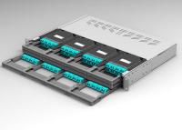 China 16F MPO-LC HD Patch Panel 1U 96 Cores Fiber Optic Cassette Module for 19 Inch Rack for sale