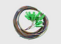 China 12 Colorful Single Mode 0.9mm SC UPC Corning Fiber Optic Pigtails for sale
