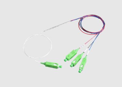 China 1x3 Steel Tube Single Mode Fused Fiber Optic Coupler 1310nm 1550nm for sale