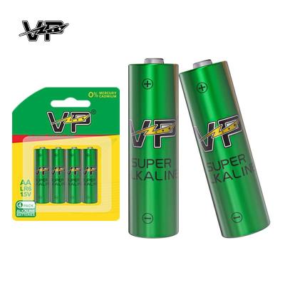 China 200Mins VP Alkaline Cell Battery LR6 AA AM3 Powerful And Super Capacity Dry Cell for sale