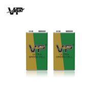 China 26Hours 9 Volt VP Carbon Zinc Battery Square Dry Cell Ultra Duty Leak Proof 6F22 for sale