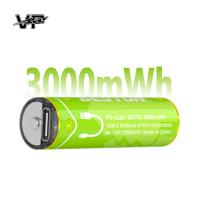 China 1.5V AA 3000mWh USB Reuseable Lithium ion Battery Long Shelf Life VP Batteries for sale