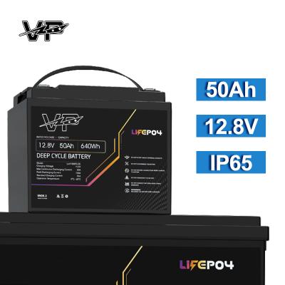 China IP65 Long Life 50Ah 12.8V VP Lead to Lithium Ion Battery Recharge Lifepo4 Energy Storage for sale