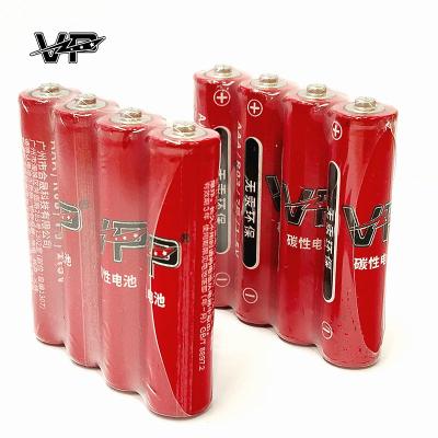 China R03 PVC Casing VP Carbon Zinc Battery AAA Sufficient Power UM4 Mercury Free for sale