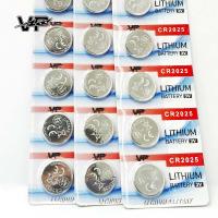 China CR 2025 155mHA Lithium Manganese Dioxide Button Battery VP Coin Cell 5 Count for sale