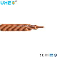 China Bare Copper Conductor 7 Wire Stranded for Overhead Power Transmission 10AWG 8AWG 6AWG for sale