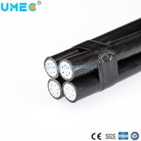 China Free Sample AAC/AAAC/ACSR 2/4/6AWG Aluminum Conductor XLPE/PVC/PE Insulated Quadruplex Service Drop Cable for sale
