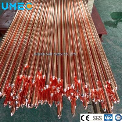 China 99.9% Copper Bonded SAE1010 SAE1020 Steel Grounding Earthing Rod 5/8 Prime For Industrial for sale