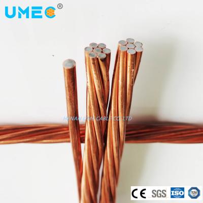 China Lighting Ground Rod Conductor Wire Bare Copper Clad Steel Ground CCS Electric Stranded for sale