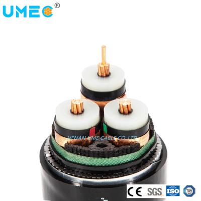 China 33kv Medium Voltage Steel Wire Steel Tape Armoured Electrical Cable 3 Phase Copper Wire Screen XLPE Power Cable for sale