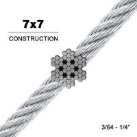 China Galvanized Steel Wire Rope 7X7 Constructure Wire With Third Party Inspection Accepted for sale