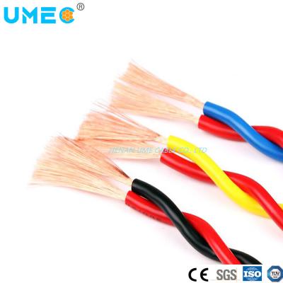 China 450/750V Red Black Heating Resistant Electrical Cu Coil Roll Package Twisted Wire with PVC Insulation for sale