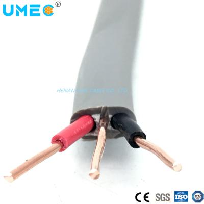 China BVVB E PVC Flat Cable 1sqmm1.5sqmm 2.5sqmm 4.0sqmm Twin and Earth TPS Myym Electric Cable for sale