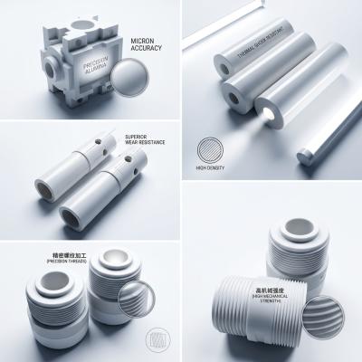 China Smooth-Surface Al2O3 Ceramic Lapped Plates Fine Ground Alumina Gauge Blocks for Precision Instrument Parts for sale