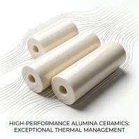 China High-Dielectric-Strength Al2O3 Ceramic Substrate Plates High Voltage Alumina Spacers for Power Electronics Components for sale