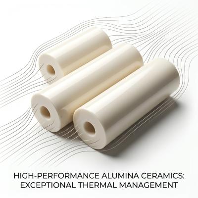 China High-Dielectric-Strength Al2O3 Ceramic Substrate Plates High Voltage Alumina Spacers for Power Electronics Components for sale