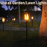 China 7.2W Flickering Flame Solar Lights Solar Flame Lights For Graden Yard Path Post Lights for sale