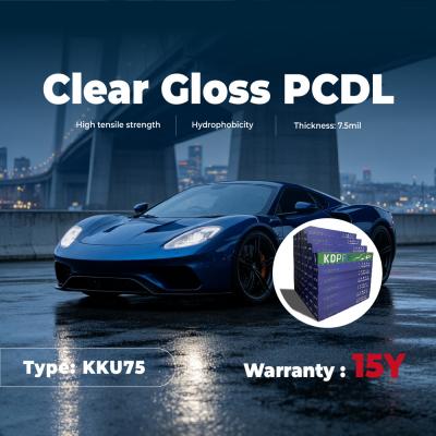 China KKU75 Gloss Paint Protection Film Ashland Glue Scratch Resistant Car for sale