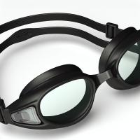 China Black Anti Fog Swimming Goggles with Silicone Gasket for sale