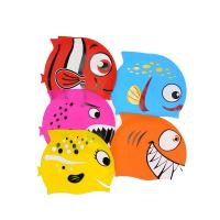 China Silicone Material Waterproof Swim Cap , Harmless Childrens Swimming Hats for sale
