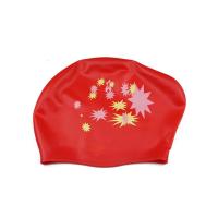 China Watertight Silicone Swim Caps Cute Cartoon Pattern For Unisex Children for sale