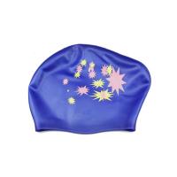China Watertight Silicone Swim Caps Cute Cartoon Pattern For Unisex Children for sale