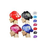 China Watertight Silicone Swim Caps Cute Cartoon Pattern For Unisex Children for sale