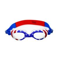 China American Flag 100% Silicone Non Fog Swimming Goggles Shatterproof for sale