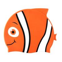 China Smooth Touch Kids Cartoon Waterproof Swim Caps For Long Hair Short Hair for sale
