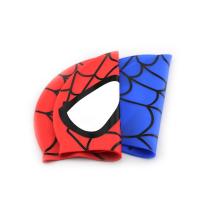 China Spider Pattern Children Waterproof Silicone Swim Cap For Long Hair Short Hair for sale