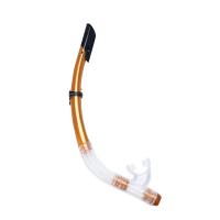China Adults Youth Freediving Scuba Diving Snorkel With Splash Guard And Top Valve for sale