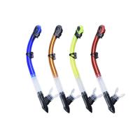 China Dry Snorkels Scuba Diving Tube with 100% Silicone Mouthpiece for sale