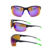 China UV400 Protection Half Frame Cycling Sports Sunglasses Mirrored Anti Scratch for sale