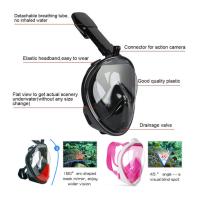China Adult Swimming Scuba Diving 180 Degree Snorkel Full Face Free Breathing for sale