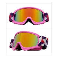 China Colorful Plain Anti Fog Wind Proof Snow Ski Goggles For Kids for sale