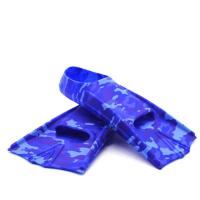 China Short Blade Swimming Flippers Silicone Rubber Monofin Diving Equipment for sale