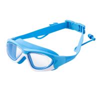 China Children Anti Fog Swimming Goggles With Ear Plugs Lens Oversized Sports Eyewear for sale