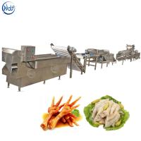 China Stable Chicken Feet Processing Line , Chicken Feet Cutting Machine Easy Operation for sale
