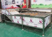 China High Pressure Brush Potato Washing Machine , Fruit And Vegetable Cleaner Machine for sale