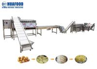 China SUS304 Fruit And Vegetable Processing Line Sweet Potato Washing Peeling Cutting Machine for sale