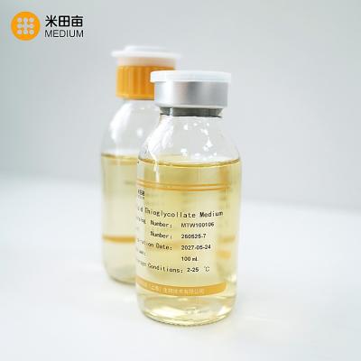 China Fluid Thioglycollate Medium FTM Sterile Bottled Liquid Media 100mL Ready-to-use for Aerobic and Anaerobic Microorganisms for sale
