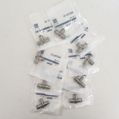 China KQG2T06-00 Nitrile Rubber Seal Material Pneumatic Tee Fitting Single Action One Touch Couplings 3 MPa Proof Pressure Air Line Connector for sale