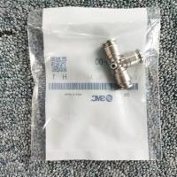 China KQG2T06-00 Nitrile Rubber Seal Material Pneumatic Tee Fitting Single Action One Touch Couplings 3 MPa Proof Pressure Air Line Connector for sale