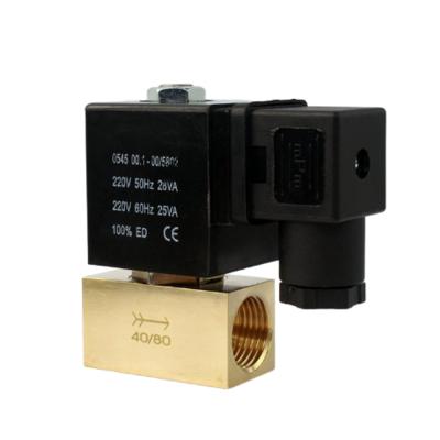 China Brass Pneumatic Solenoid Valve 8 Bar Pressure Gas Working Media Offering Durable Industrial Automation Control Solutions for sale