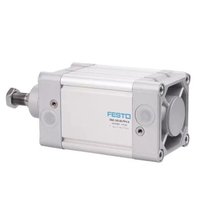 China FESTO DNC32-25-PPV-A 163305 Double Acting Air Cylinder 32mm Bore 25mm Stroke With PPV Adjustable Cushion for sale