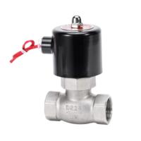 China Stainless Steel SS304 Pneumatic Solenoid Valve With Temperature Range Minus 20 Celsius to Plus 185 Celsius and PTFE Seal Material for sale