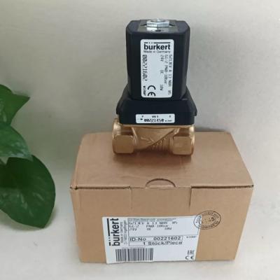 China Brass Body Burkert Solenoid Valve 00221603, G1/2 2/2 Way Normally Closed, 13 Flow Orifice, NBR Seal, -10~80°C Working Temp, AC24V 8W 0-10 Bar Pressure for sale