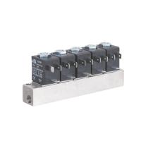 China FKM Seal Ring 1-Inlet-6-Outlet 2V025-06-6F Solenoid Valve Manifold and 2V025-06-7F 1-Inlet-7-Outlet for sale