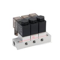 China 1-Inlet-2-Outlet 2V025-06-2F Solenoid Valve Manifold and 2V025-06-3F 1-Inlet-3-Outlet  DC12V/24V AC110V/220V for sale